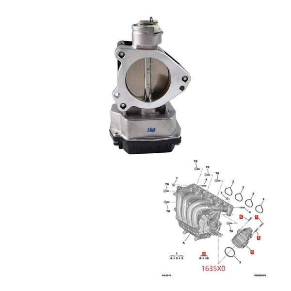 商品名:  LKHJGJGJ Car Electronic Throttle Body Assembly Compatible For Citroen C4 C5 C8 Jumpy/Peugeot 307 407 2.0 Throttle ...