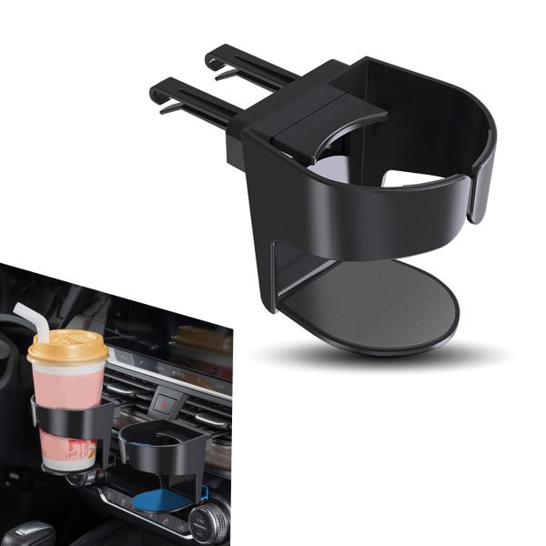 商品名: Jewkot カーエアコン通気口カップホルダー1個 耐衝撃性 漏れ防止 アダプティブクランプアーム ウォーターカップリミッター 多機能飲料ホルダー 灰皿ブラケット 車 トラック用 汎用 (ブラック) Jewkot 1 PC Car...