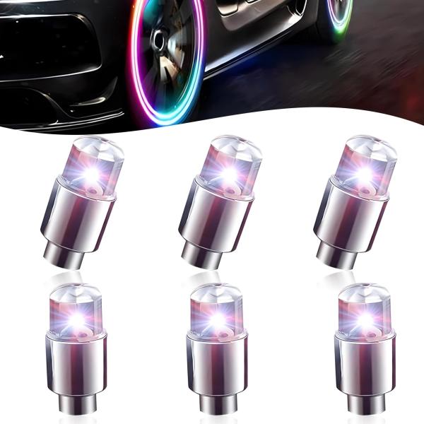 商品名: Ajxn 6個 カータイヤ爆発フラッシャー、3.72cm x 0.66インチ PVCシェル振動センサーハブバルブ呼吸懐中電灯、クール改造タイヤ装飾フラッシュライト、車、オートバイ用(マルチカラー) Ajxn 6 PCS Car T...