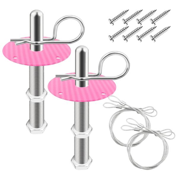 商品名:  Engine Hood Pins Kit for Car,Carbon Fiber Stainless Steel Car Hood Lock Kit for Fixes and Decorates Hood Cover,Uni...