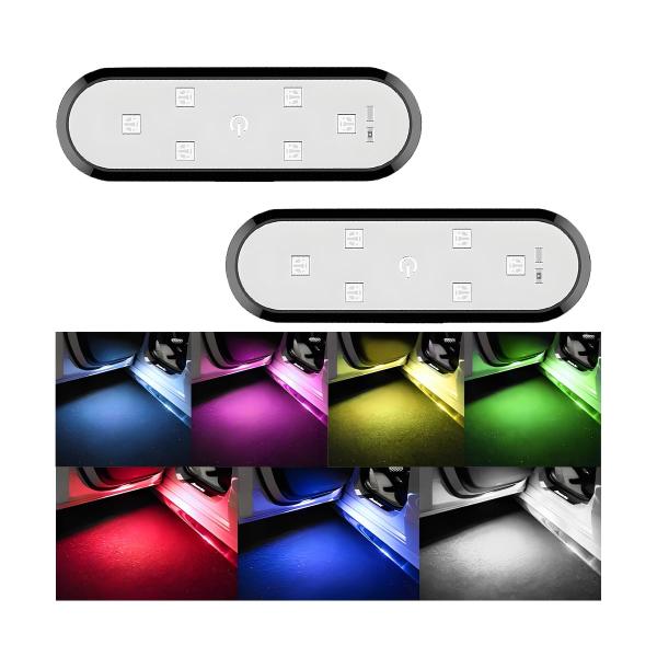 商品名:  KHGUZ 2PCS Car Door LED Lights Projector, 7 Colors Magnetic Vehicle Wireless Sill Courtesy Warning Lamp, USB Recha...