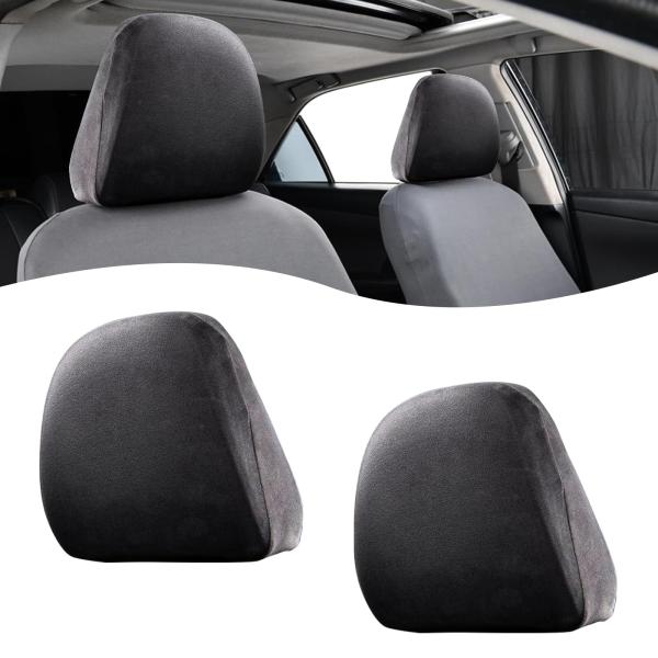 商品名:  getfay 2 PCS Car Seat Headrest Cover, 10.6" x 9" Thickened Dralon Elastic Anti-Slip Full-Surround Dust Cover, Soft...