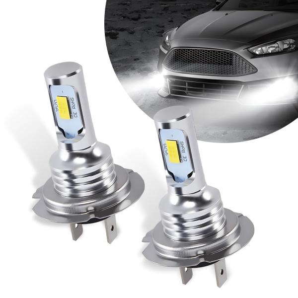 商品名:  getfay Pack-2 Car H7 3570-2SMD LED Fog Light Bulb, 2 Jacks Strong Penetrating LED Decoding Light Bulb Replacement,...