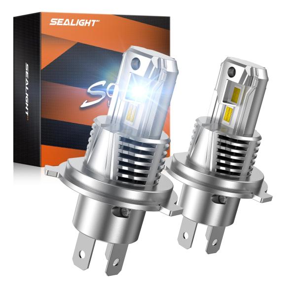 商品名: SEALIGHT S3 H4 フォグランプ電球 SEALIGHT H4 Bulb, 1:1 Real Size 36000LM 9003/HB2 Fog Light Bulbs, 700% Super Bright 6500K C...