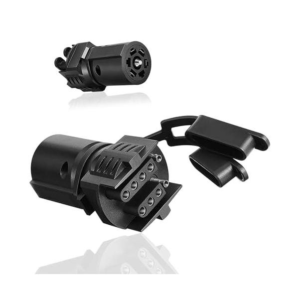 商品名:  Sodcay 1 Pack 7 PIN Car Trailer Tow Connector Replacement, Durable Vehicle Hitch Plug Adaptor to 4 PIN and 5 PIN, ...