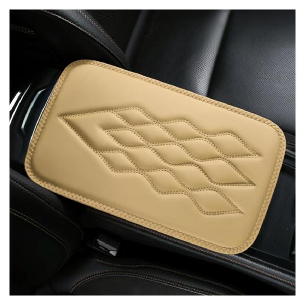 商品名: NHHC 車用アームレストカバー、レザーカーセンターコンソールカバー、運転の疲労を軽減、ユニバーサルアンチスリップカーアームレストカバーパッドカーインテリアアクセサリーほとんどの車、トラック、SUV用(ベージュ) NHHC Arm...