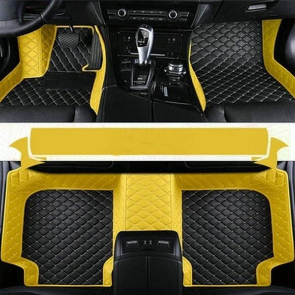 商品名:  Custom Fit Floor Mats for All Weather - Perfect for SUVs, Sedans, and MPVs (Edge Yellow mid Black)ブランド: MINGYUNSM高...