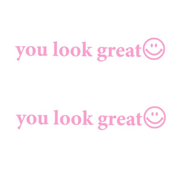 商品名:  Mandark 2PCS You Look Great Car Mirror Decals, Vehicle Rear View Mirror Sticker, Self Affirmation Automotive Rearv...
