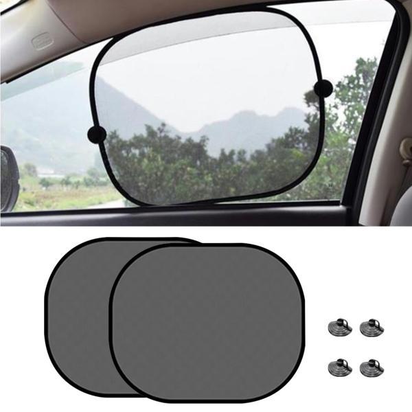 商品名: PACLVIO カーウィンドウシェード オートサイドとリアウィンドウ用サンシェード 吸盤付き ユニバーサルカーアクセサリー カーサンシェード 赤ちゃんを太陽のまぶしさや紫外線から保護します (17.2インチ x 14インチ / 2...