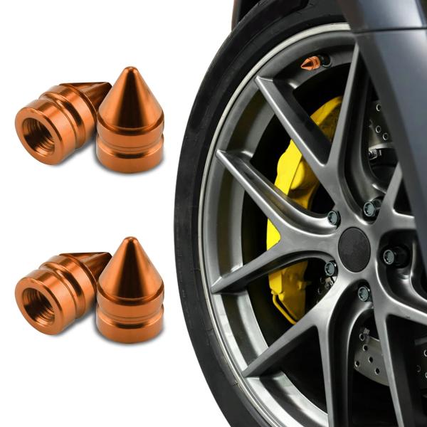 商品名:  PACLVIO 4PCS Car Tire Valve Caps, Spiked Aluminum Alloy Tire Trim Accessories, Corrosion Resistant Leak-Proof Tire...