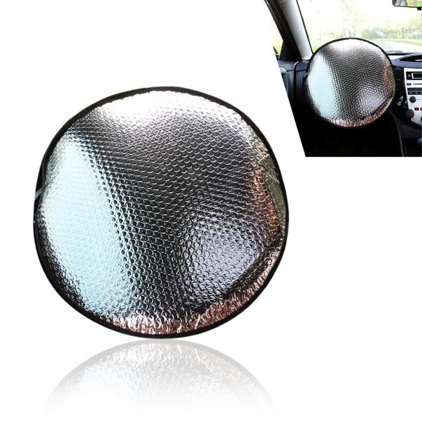 商品名: Miytsya 車用ハンドルサンシェード保護カバー 18.1インチ ポリエステルクロスエッジデザイン 火傷防止 反射ハンドルカバー 補助トラベルアクセサリー ほとんどの車 SUV用 (シルバー) Miytsya 1 PC Car ...