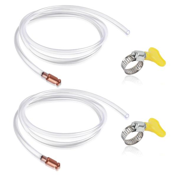 商品名: ホースクランプ付きサイフォンホース2セット、6フィート x 3/4インチ 自動転送ガスサイフォンポンプ、液体を迅速に輸送するための多目的シェーカーサイフォンキット (2個)。 2 Set Siphon Hose with Hose...