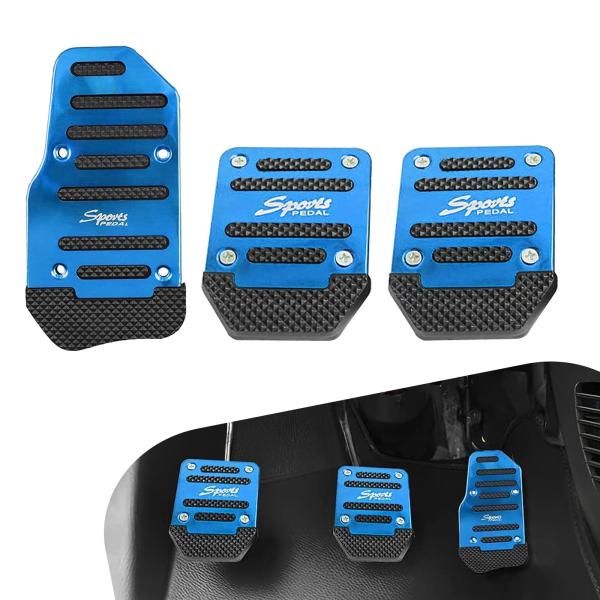 商品名:  Sumjig 3 PCS Car Foot Pedal Kit, Alloy + Rubber Anti-Slip Transmission Accelerator Pedal Brake Pedal Cover Clutch ...