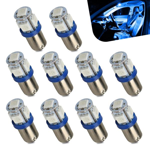商品名:  leediga Pack-10 Car BA9S-5SMD Interior Light Set, 5050 Chipset Instrument Light Reading Light Bulb, DC 12V Metal L...