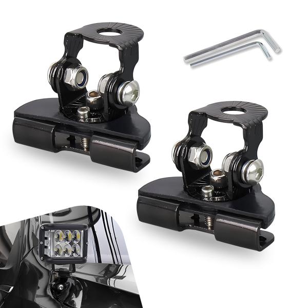 商品名:  QODOLSI Pack-2 Car Hood Spotlight Bracket Base, Durable Metal Structure + Rubber-wrapped Shock-absorbing Fixing St...