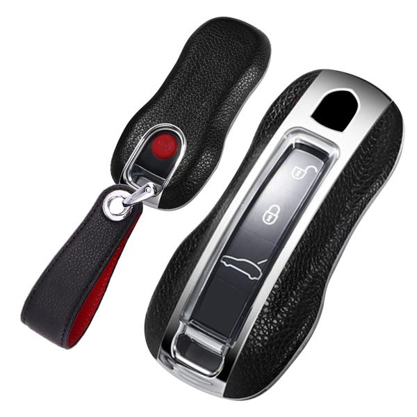 商品名:  HIBEYO Key Fob Cover Compatible with Porsche 911 Cayenne Macan Panamera Taycan Accessories Car Key Case Holder Key...