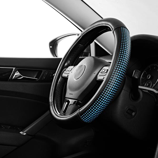 商品名:  Road Comforts Car Steering Wheel Cover - Universal Leather Cover for 14.5-15 Inch Steering Wheels, Anti-Slip Sport...