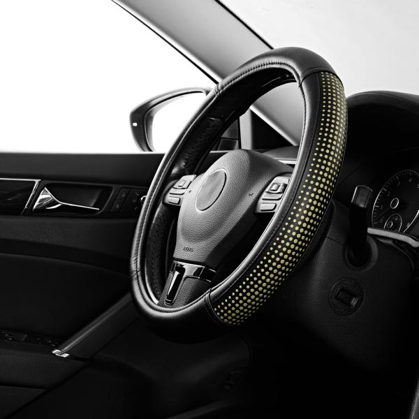 商品名:  Road Comforts Car Steering Wheel Cover - Universal Leather Cover for 14.5-15 Inch Steering Wheels, Anti-Slip Sport...