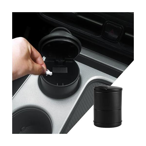 商品名:  PACLVIO Car Ashtray with Lid, Smell Proof Windproof Detachable Auto Truck Ashtray, Smokeless Self-Extinguishing Ci...