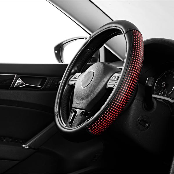 商品名:  Road Comforts Car Steering Wheel Cover - Universal Leather Cover for 14.5-15 Inch Steering Wheels, Anti-Slip Sport...