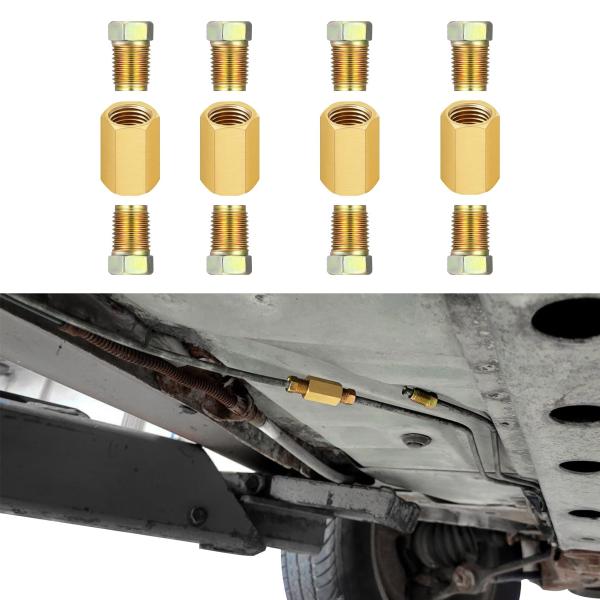 商品名:  PACLVIO 12Pcs 3/8 Inch-24 Threads Brake Line Fittings Assortment for 3/16' Brake Line Tube, Automotive Replacement...