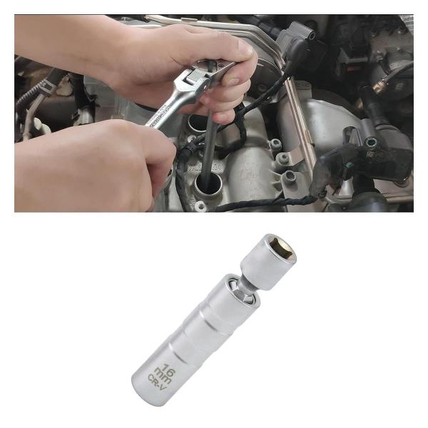 商品名:  JOYCOURT 16mm Magnetic Swivel Spark Plug Socket, Thin Wall 3/8 Inch Drive 12-Point Standard Spark Plug Socket Remo...