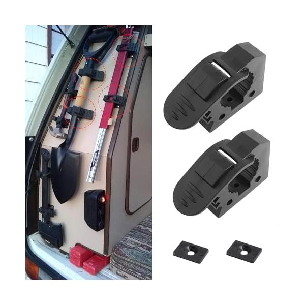 商品名:  2PCS Quick Release Clamps,Adjustable Shovel Mount for Roof Rack from 1"~1.5" in Diameter Tools and Equipment,Unive...