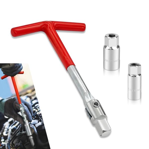 商品名:  Tesnaao 3 PCS Car Spark Plug Socket Wrench, 3/8" Drive T-type Easy Grip Anti-slip Handle Universal Joint Installer...