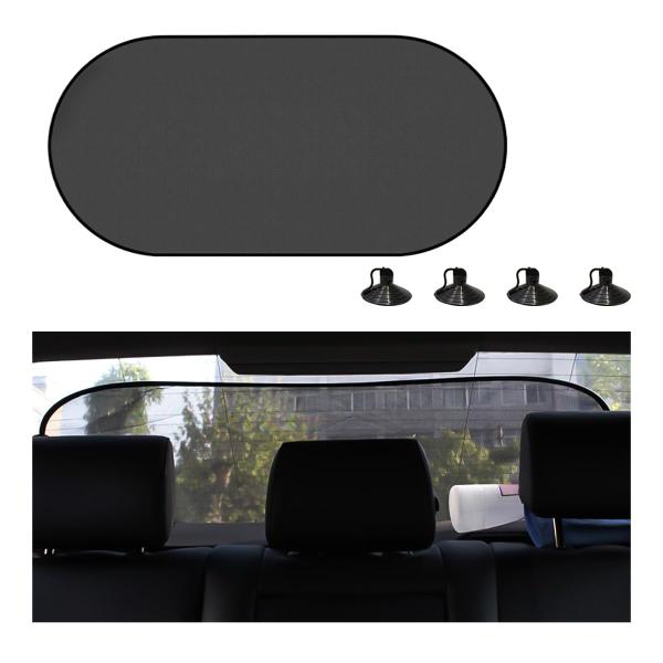 商品名: Dickno 車用ウィンドウシェード 39インチ × 20インチ オートサンシェード ブロッカー粘着 車両バックウィンドウスクリーン グレアシールドと紫外線保護を提供 ユニバーサルカーアクセサリー (背面) Dickno Car ...