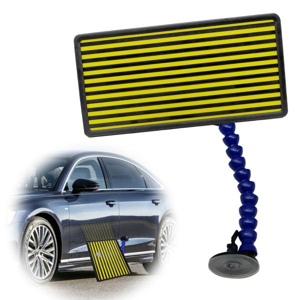 商品名: 車のペイントレスへこみ修理ツール ラインボード リフレクターボード (LEDではありません) 調節可能なホルダー付きツール アクリルへこみ修理リフレクターラインボード 車体のへこみ除去用 イエローストライプテストツール Car P...