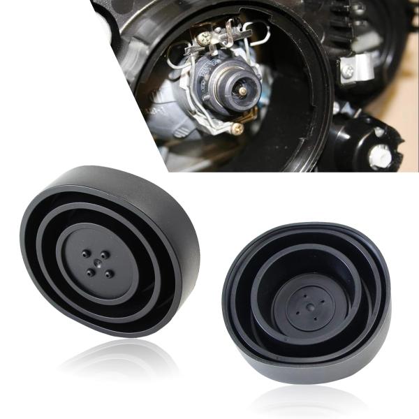 商品名: Nowkont 車用H7 H4 フロント照明バルブダストカバー、5.52cm-9.52cm ID 防水シーリングラバーカバー、タイトフィットバヨネットと落下防止バルブ改造アダプター、車用ユニバーサル(ブラック) Nowkont 2...