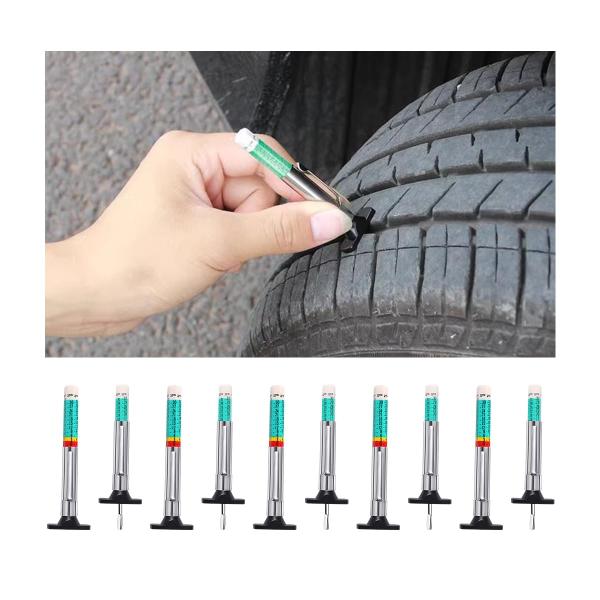 商品名:  BESULEN 10PCS Car Tire Tread Depth Gauge, Color Coded Vehicle Tyre Thread Meter in 32nds, Professional Accurate Au...