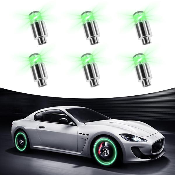 商品名:  Hirificing 6PCS Car Tire Light Wheel Lights for Car, LED Wheel Hub Tire Valve Stem Cap Light Sensing Shock Sensor ...