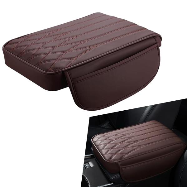 商品名:  dawfall 1 PC Car Armrest Box Booster Pad, 12.5" x 8.6" x 1.9" Smooth Leather Memory Cotton Elbow Pressure Relief P...