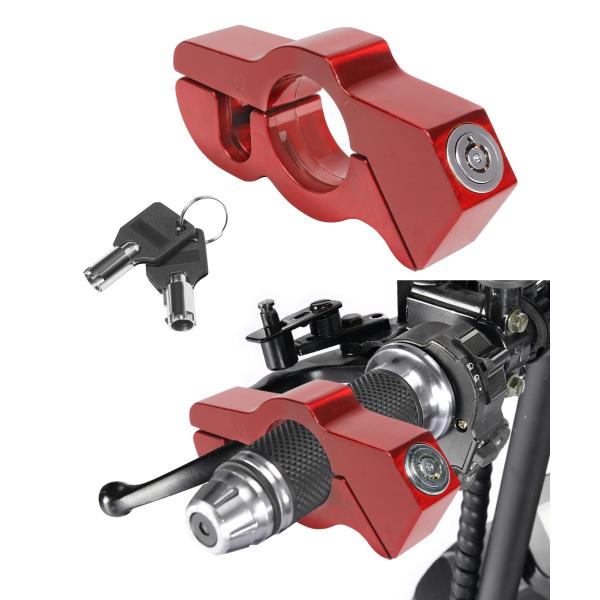 商品名: UBOG オートバイロック カーアクセサリー スロットルロック オートバイロック 盗難防止 オートバイブレーキロック オートバイホイールロック オートバイロック オートバイ、モペット、ATV、自転車などに最適 (レッド) UBOG...