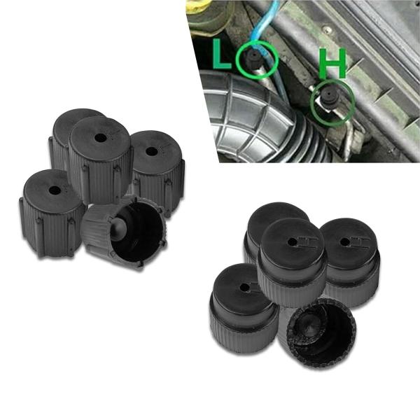商品名: Irinidig Pack-10 カーエアコン修理ポートカバー、0.68インチ高圧および0.57インチ低圧キャップエアコンバルブコアカバー、エアコンシステムシール、ほとんどの車にユニバーサル(ブラック) Irinidig Pack...
