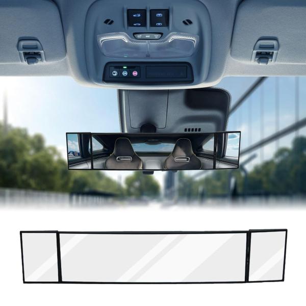 商品名:  PACLVIO Car Rearview Mirrors, Universal 15" Panoramic Convex Rearview Mirror, HD Interior Clip-on Wide Angle Conve...