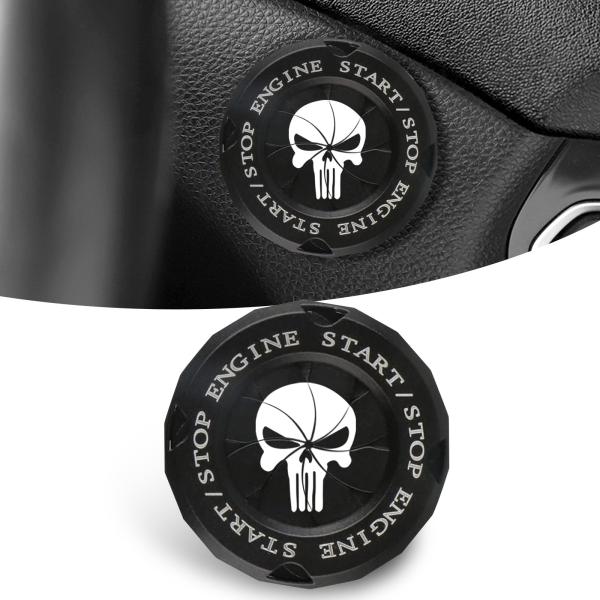 商品名: nodteem 1個 車のエンジンスタートストップボタンカバー、クールな車の装飾、金属防塵キット、プッシュスタートボタンカバー、スカルワンボタンスタートボタン蓋、ほとんどの車、トラックにユニバーサル(ブラック) nodteem 1...