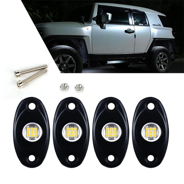 商品名:  Nowkont 4 PCS Car Underbody LED Decorative Lamp, 2.7" x 1.2" IP67 Waterproof and Dustproof High Brightness Persona...