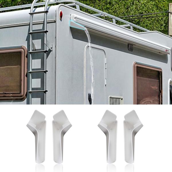 商品名: PACLVIO RV雨樋スパウト 4個 延長付きRV雨樋スパウト RVの側面から雨水を遠ざける 右2左RV雨樋ノズル ほとんどのRV用 (ホワイト) PACLVIO 4PCS RV Gutter Spouts, RV Rain G...