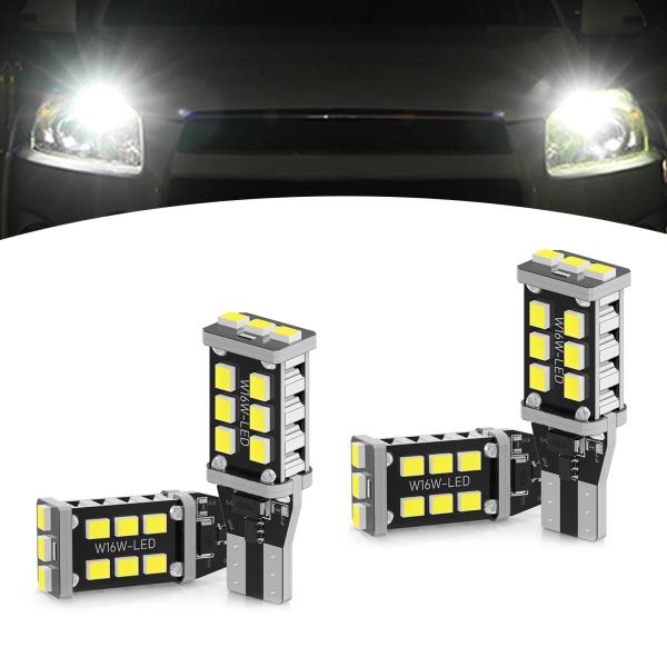 商品名:  awlbed 4 PCS T15 Car LED Reversing Light, 2835-15SMD 360 Degree Uniform Lighting Design, W16W 912 921 906 Decoding...