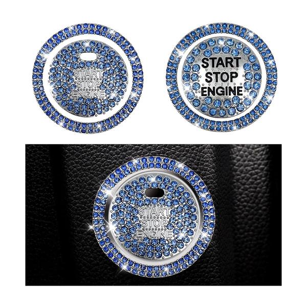 商品名:  Yourkar 2PCS Bling Car One-Button Start Button Outer Ring Sticker, Self-Adhesive Sparkling Rhinestones Fully Prote...