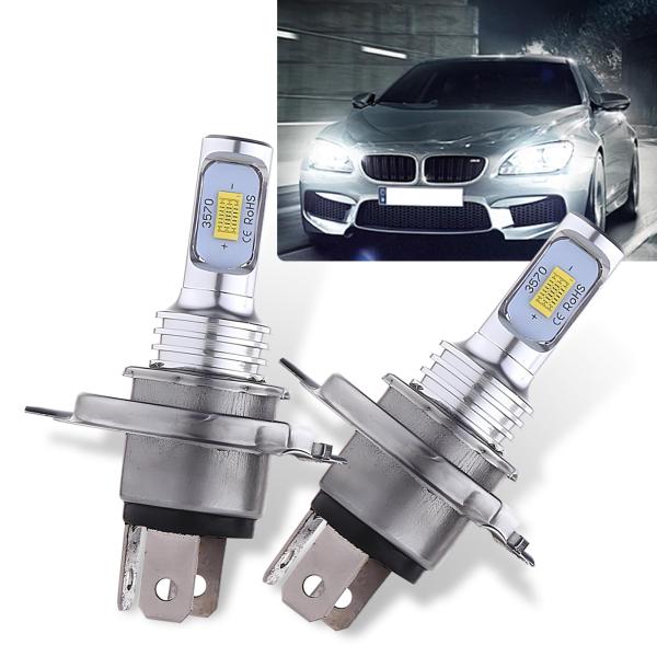 商品名:  icykale Pack-2 Car H4 LED Fog Light, 3570 2SMD 360 Degree High Brightness Wide Angle Lighting Driving Light, Plug ...