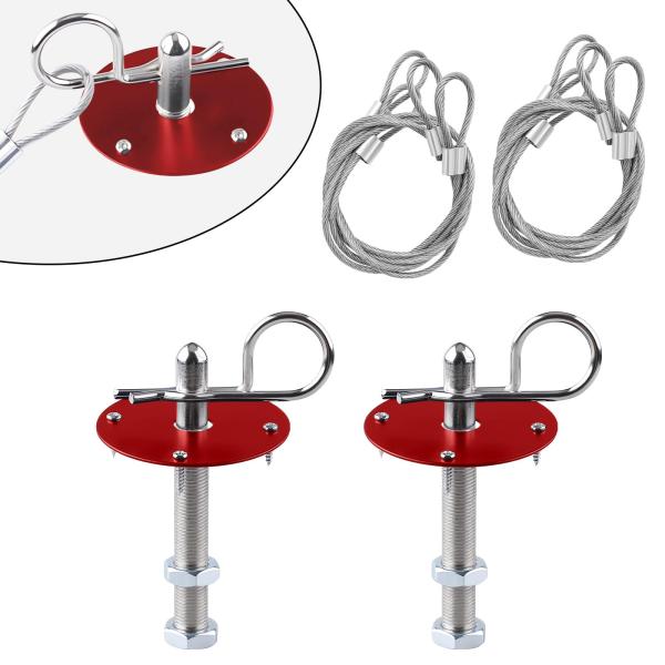 商品名:  Yourkar Hood Pins Kit for Car, Stainless Steel Hood Pin Plate Lock Clip Kit for Modified Vehicles, Universal Engin...