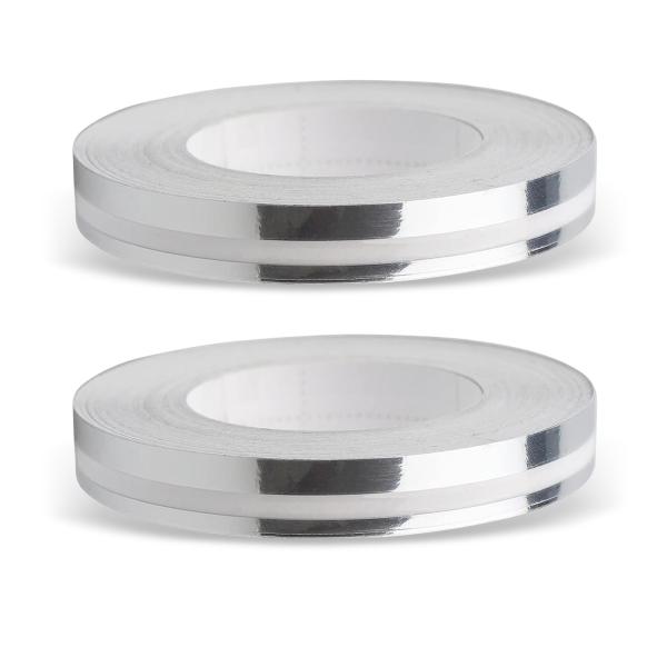 商品名: leediga 2枚 車用ウエストラインボディステッカー、防水ピンストライプデザイン、32.1フィート×0.4インチ パーソナライズ装飾、フリーカットDIY、ほとんどの車のためのユニバーサル車両外部デカール(シルバー) leedi...