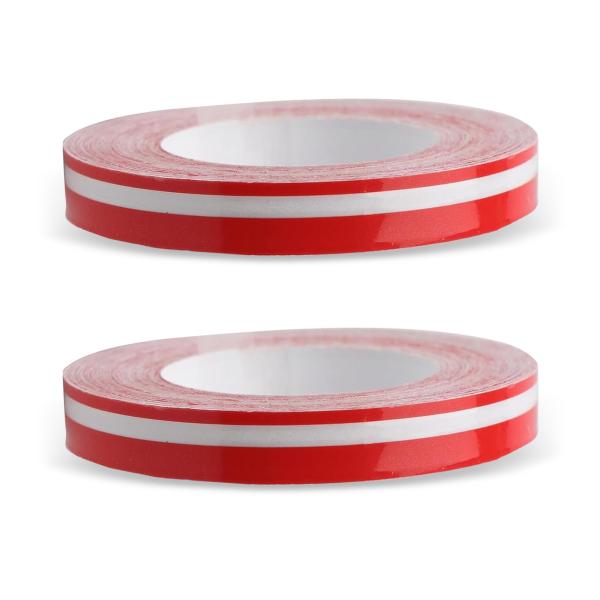 商品名: leediga 2枚 車用ウエストラインボディステッカー、防水ピンストライプデザイン、32.1フィート×0.4インチ パーソナライズ装飾、フリーカットDIY、ほとんどの車のためのユニバーサル車両外部デカール(レッド) leedig...