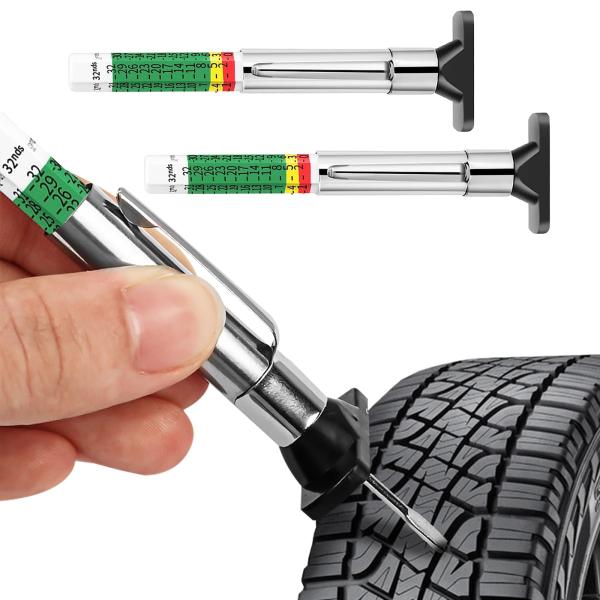 商品名:  Yourkar 2 PCS Car Tire Tread Depth Gauge, Tire Depth Gauge with Six-Sided Smart Color Coded, Tire Tread Depth Meas...
