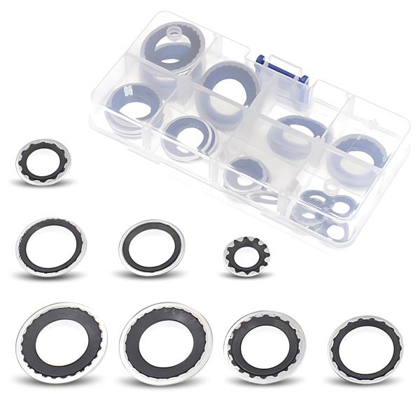 商品名:  icykale 30 PCS Car Air Conditioning Compressor Port Gaskets, Multi-specifications Waterproof High Temperature Seal...