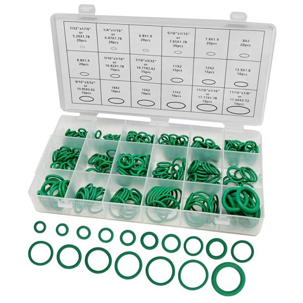 商品名:  270 Pieces Seal Gasket Washer, 18 Sizes Sealing ORings Gasket Assortment Set, Rubber Washer Orings for A/C Profess...
