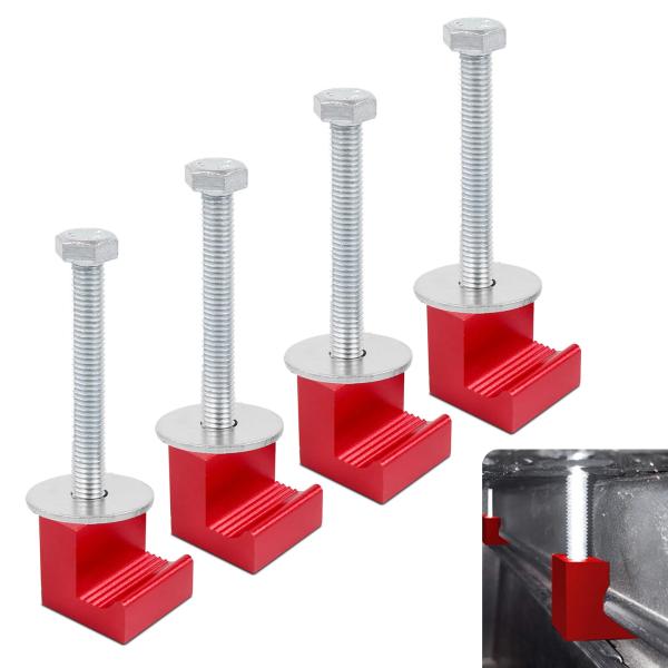 商品名: yvshy 4個 カートランクツールボックス取り付け固定キット 合金 + 304ステンレス鋼ねじ Jタイプ クロスタイダウンデバイス 修理交換アクセサリー ほとんどの車に適しています ピックアップトラック(レッド) yvshy 4...